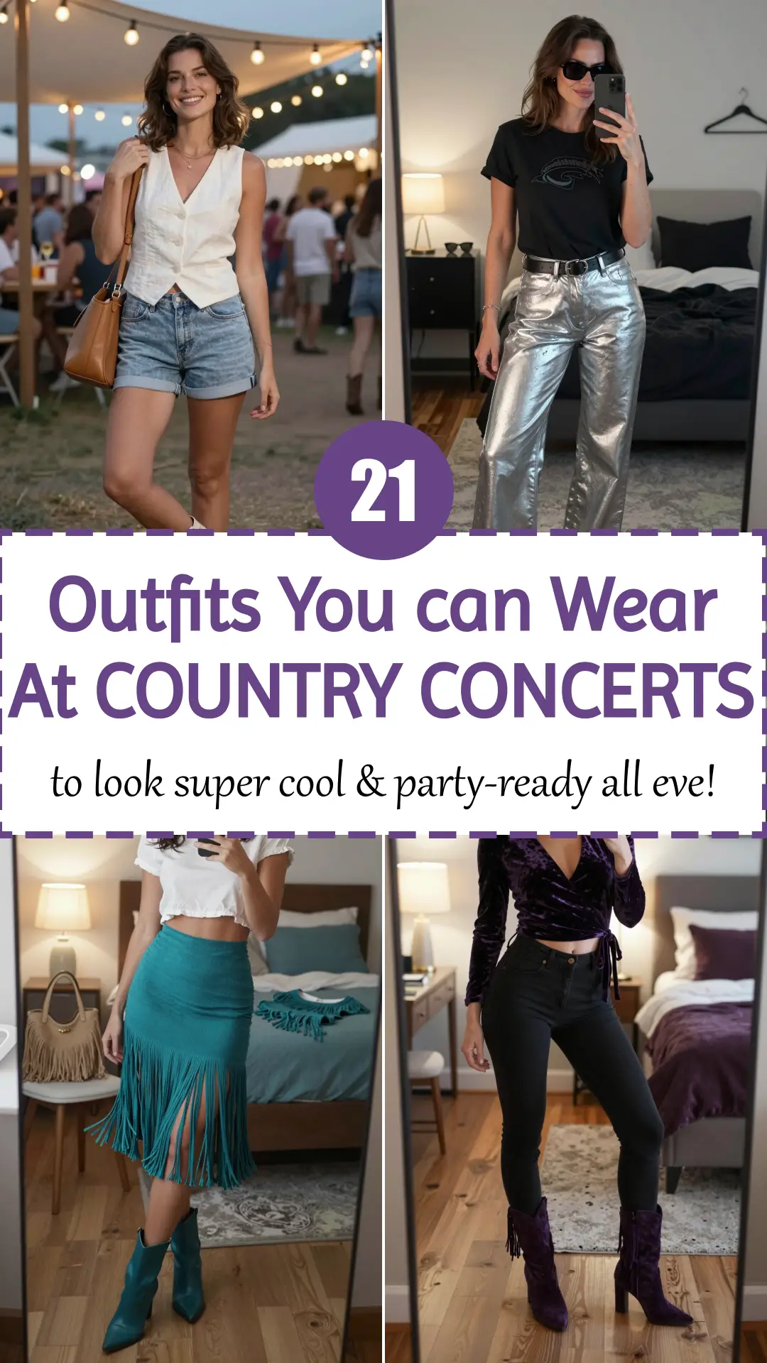21 Country Concert Outfits That'll Make You Shine 2026 🎸 | Best Country ...