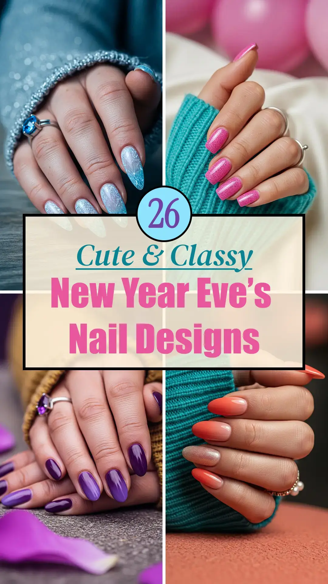 26 New Year's Eve Nail Designs That'll Make You Shine | Best NYE Nail ...