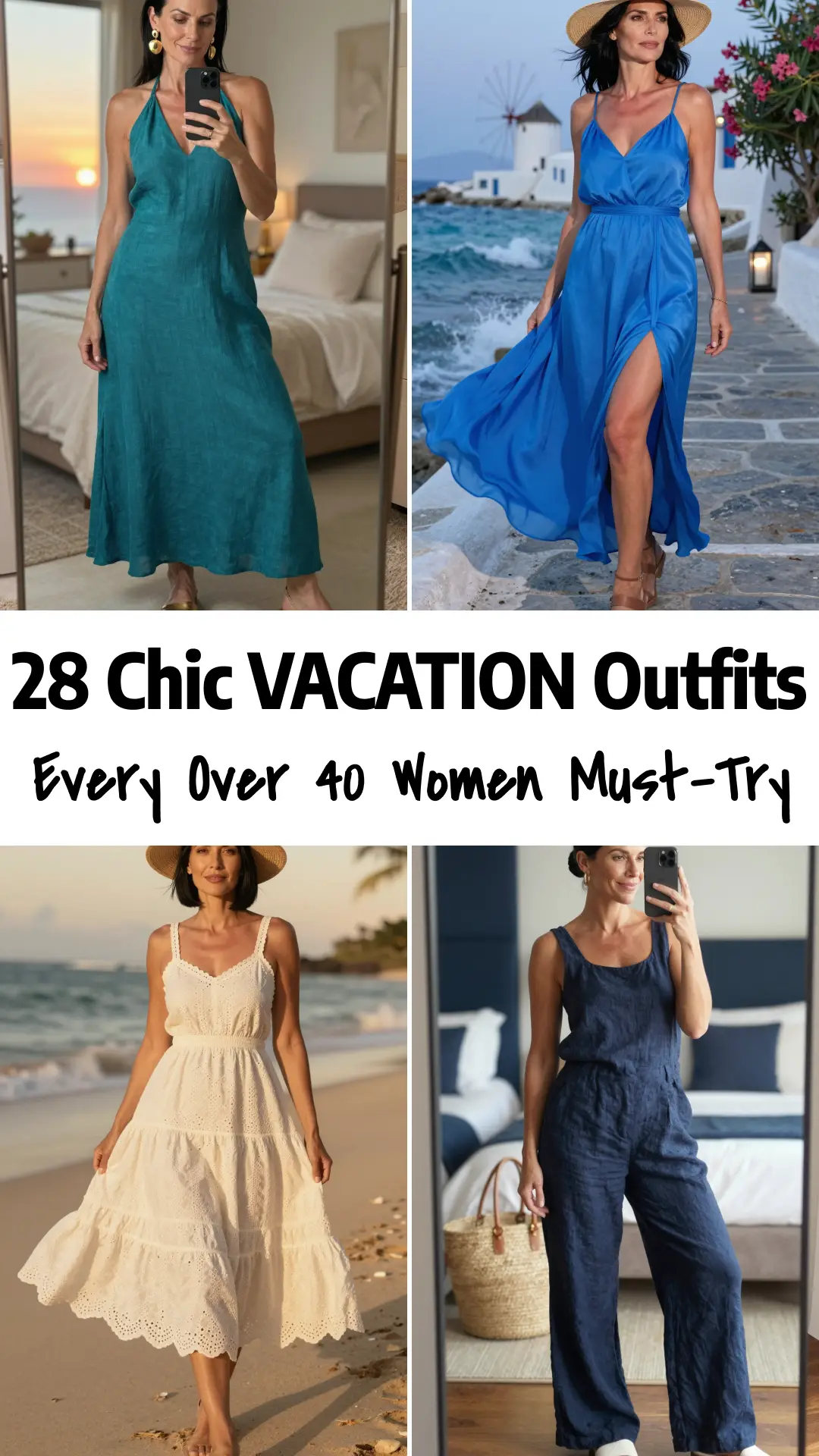 28 Stylish & Comfortable Vacation Outfits for Women Over 40 in Spring ...